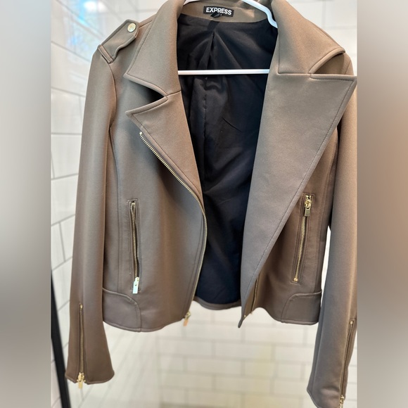 Express | Jackets & Coats | Express Bomber Style Jacket Olive Green ...